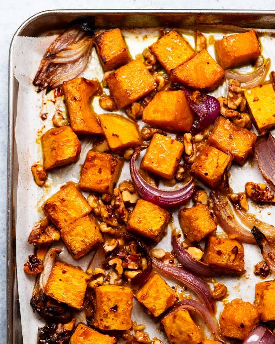 Maple Roasted Pumpkin with Chili and Feta | RecipeTin Eats