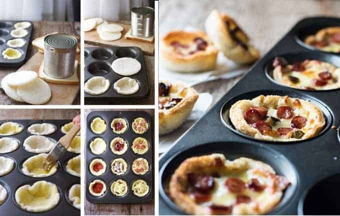 Garlic Bread Mini Pizzas (Muffin Tin) | RecipeTin Eats