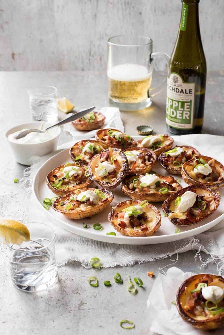Cheese and Bacon Potato Skins | RecipeTin Eats