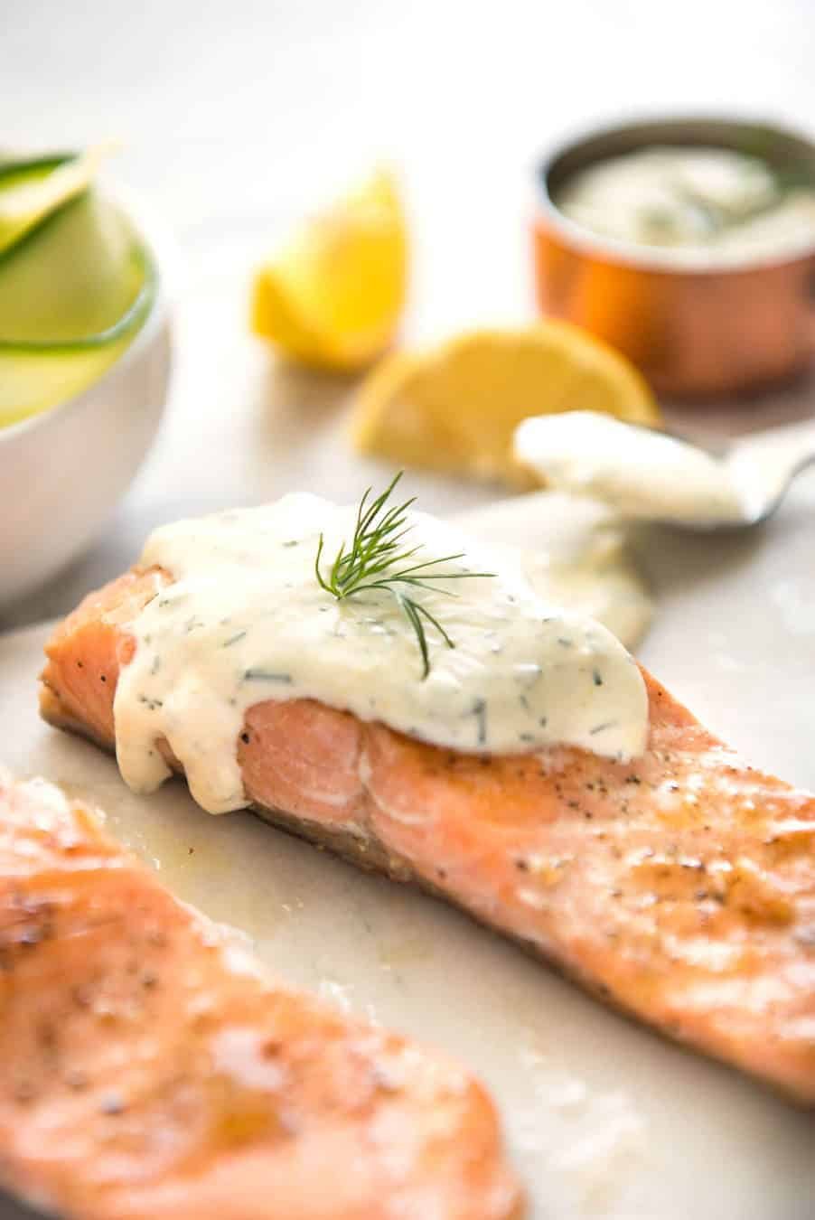 Sauce crémeuse à l'aneth pour saumon ou truite | Creative Saplings