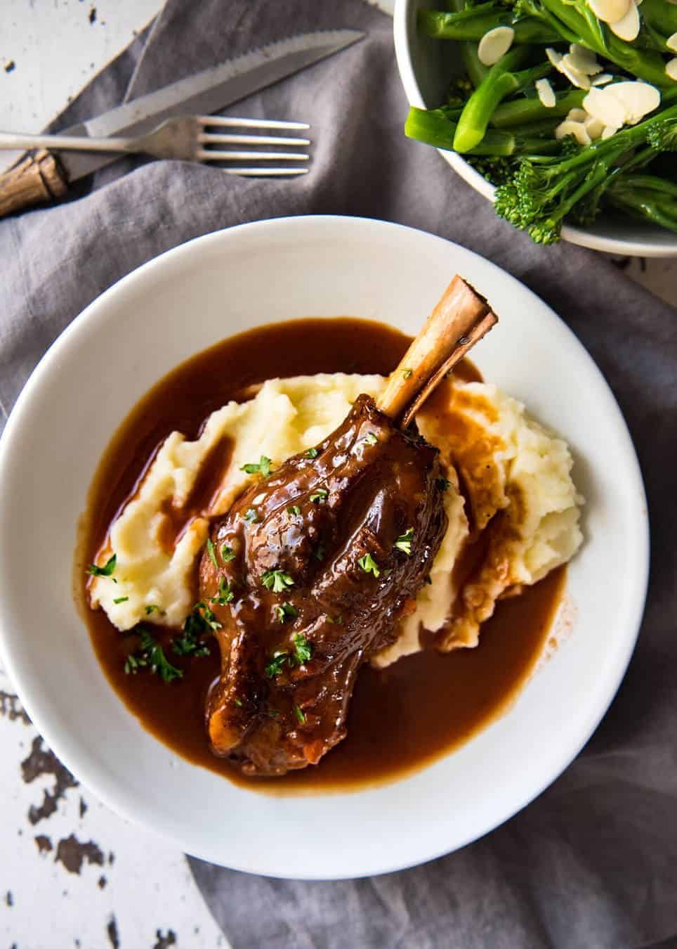 Port Braised Lamb Shanks | RecipeTin Eats