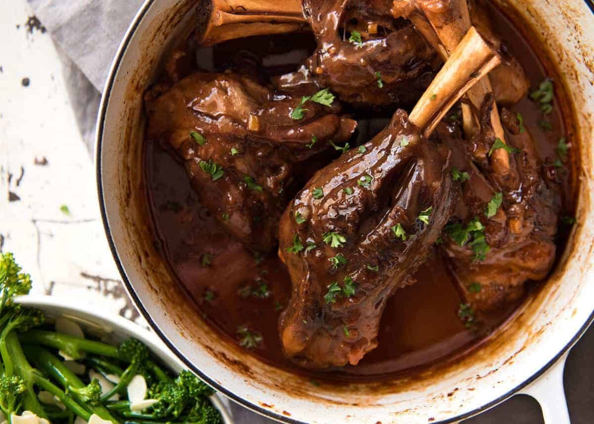Port Braised Lamb Shanks | RecipeTin Eats