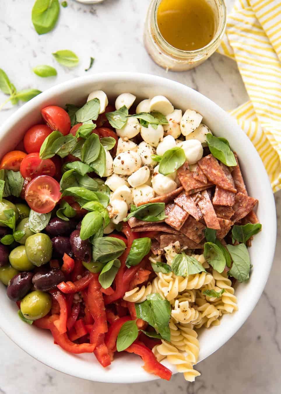 Italian Pasta Salad with Homemade Italian Dressing | RecipeTin Eats