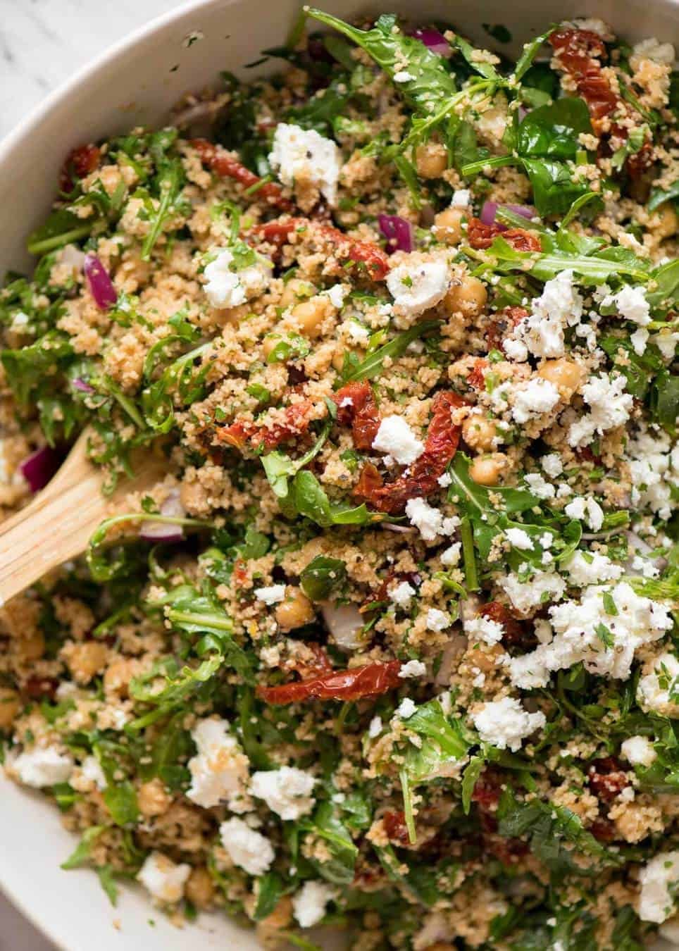 12 Minute Couscous Salad with Sun Dried Tomato and Feta | RecipeTin Eats