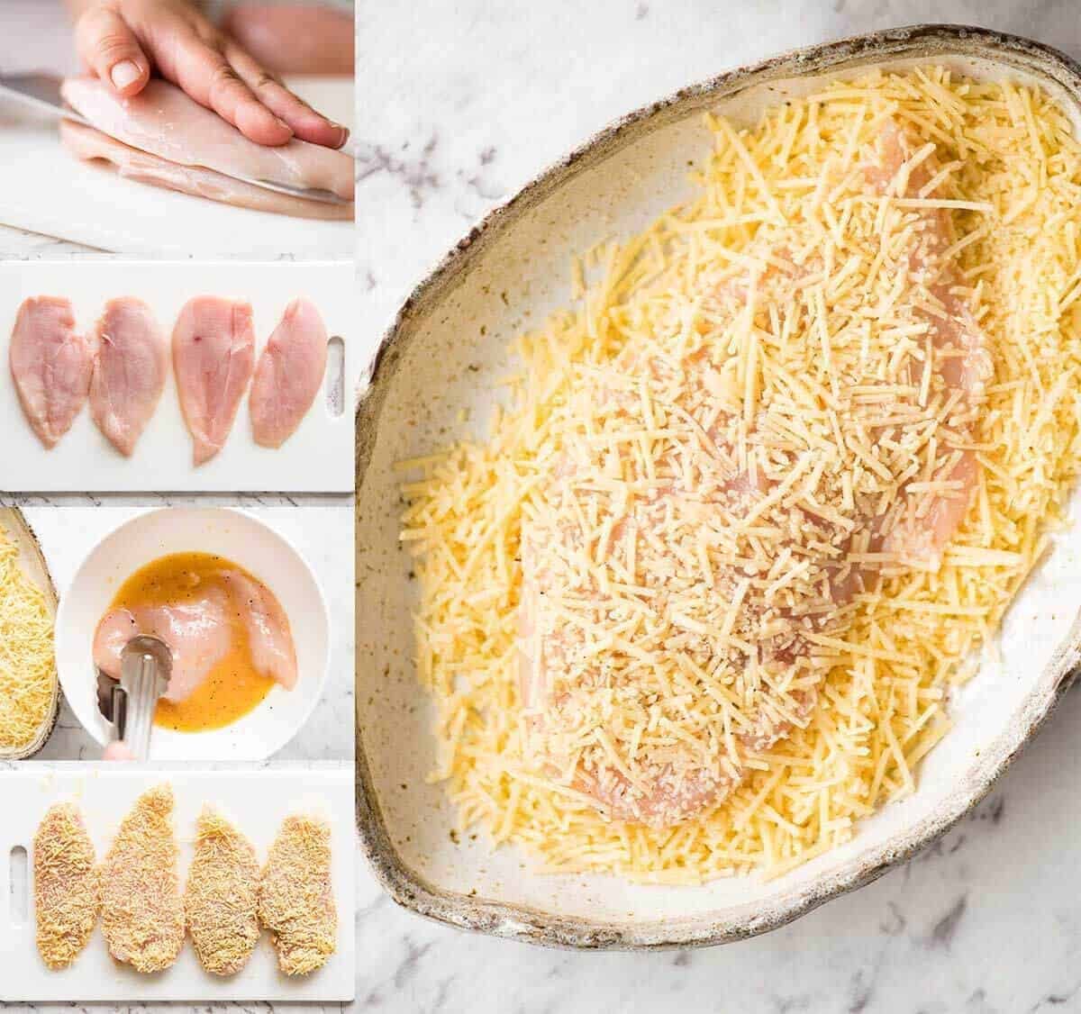 Crispy Parmesan Crusted Chicken Breast | RecipeTin Eats
