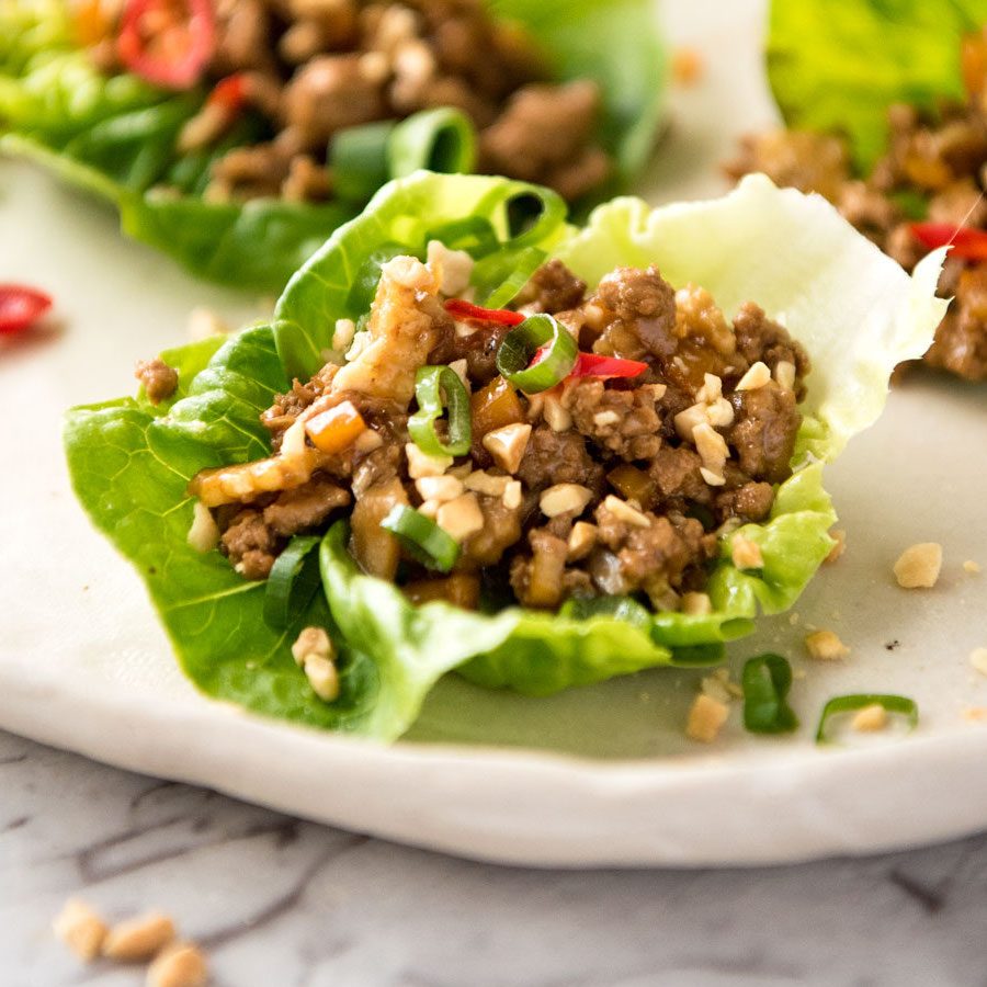 Wraps de alface chinesa (San Choy Bow) | Volta
