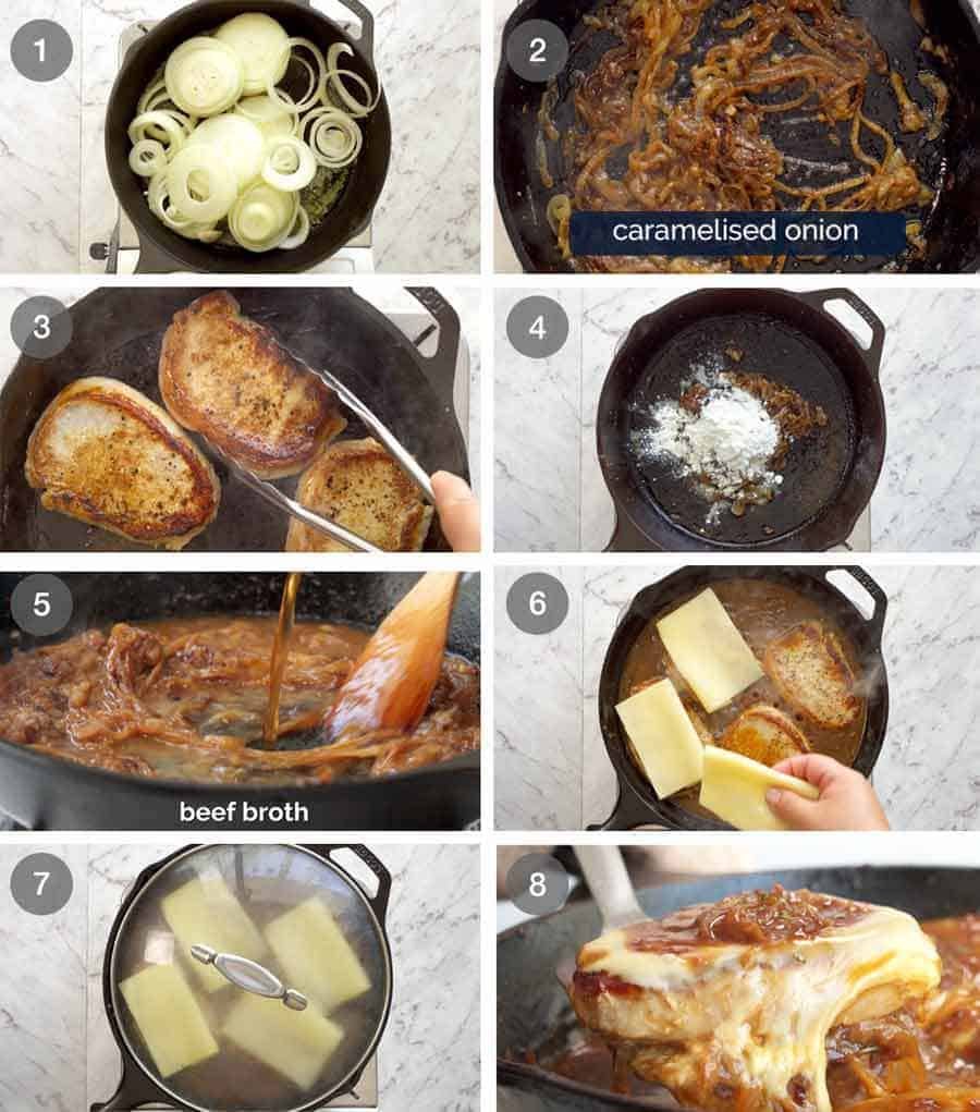 French Onion Smothered Pork Chops | RecipeTin Eats