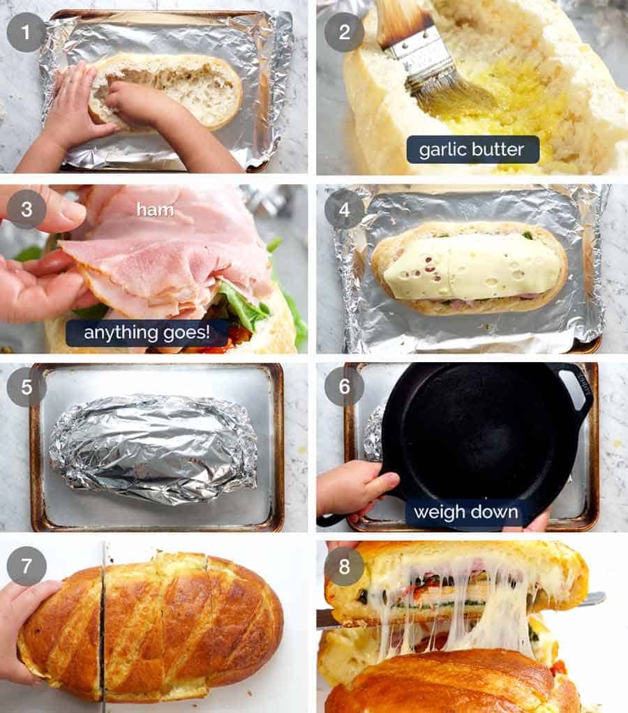 Christmas Leftovers Bread Bowl Sandwich (Muffuletta) | RecipeTin Eats