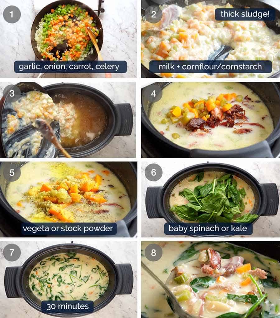 Creamy Ham Bone Soup with Beans | RecipeTin Eats