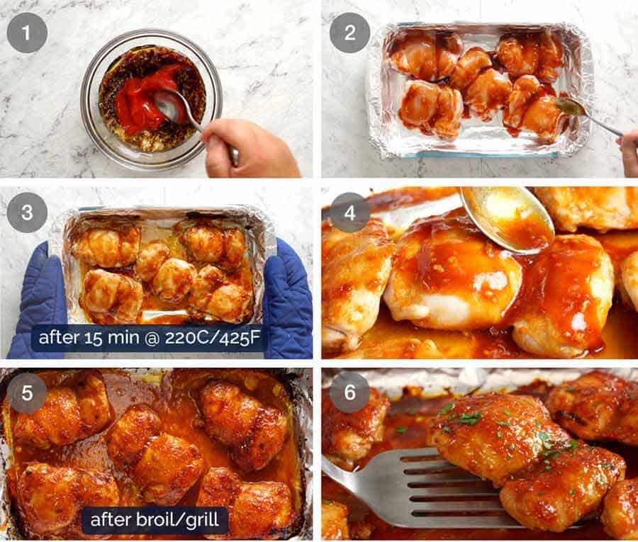 Sticky Baked Chicken Thighs | RecipeTin Eats