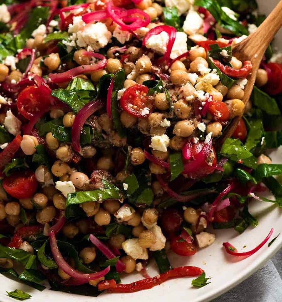 Greek Marinated Chickpea Salad | RecipeTin Eats