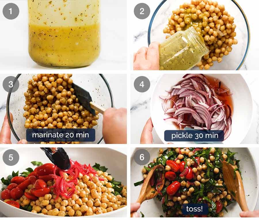 Greek Marinated Chickpea Salad | RecipeTin Eats