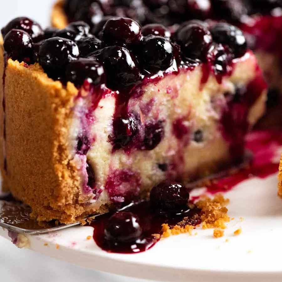 Blueberry Cheesecake | RecipeTin Eats
