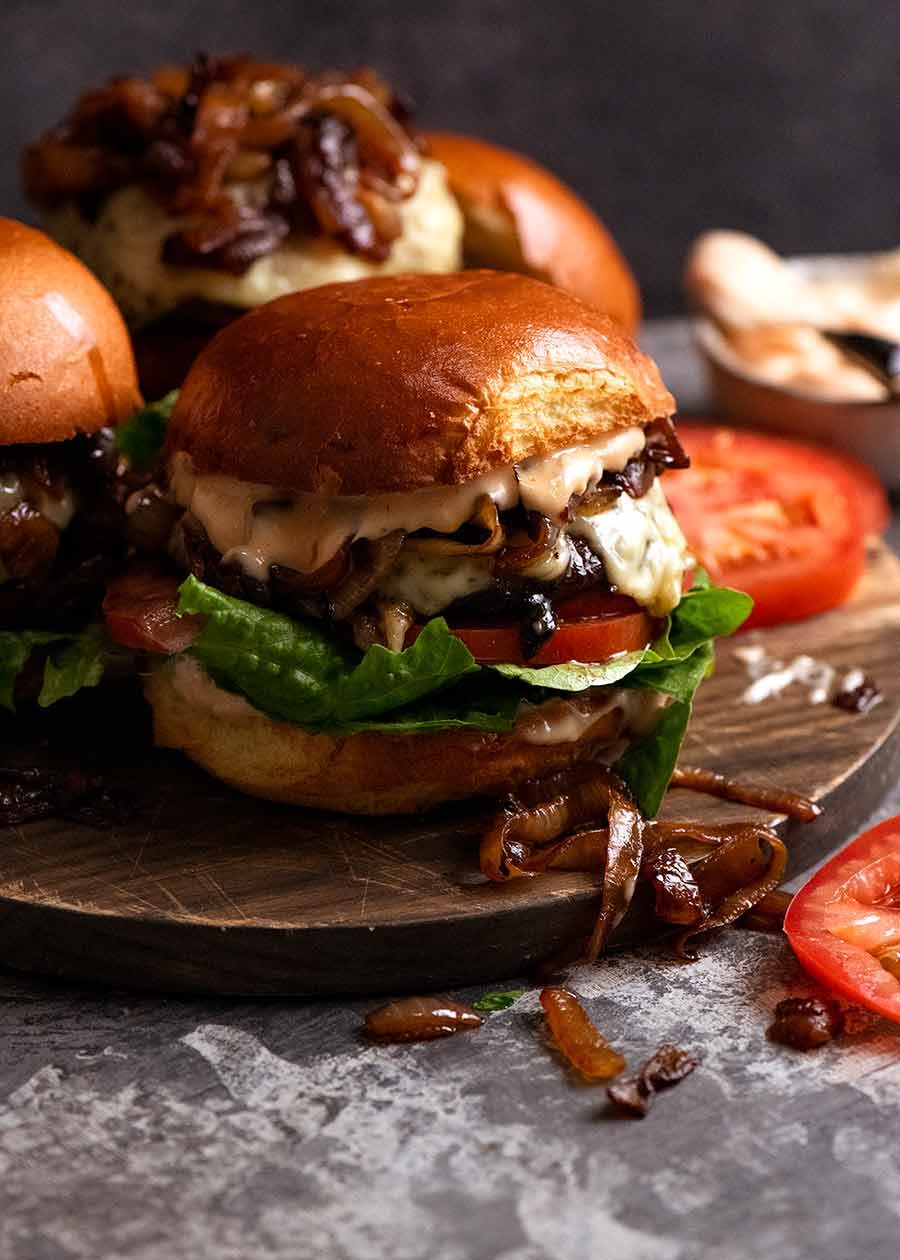 Swiss Mushroom Burgers (quick & easy) | RecipeTin Eats