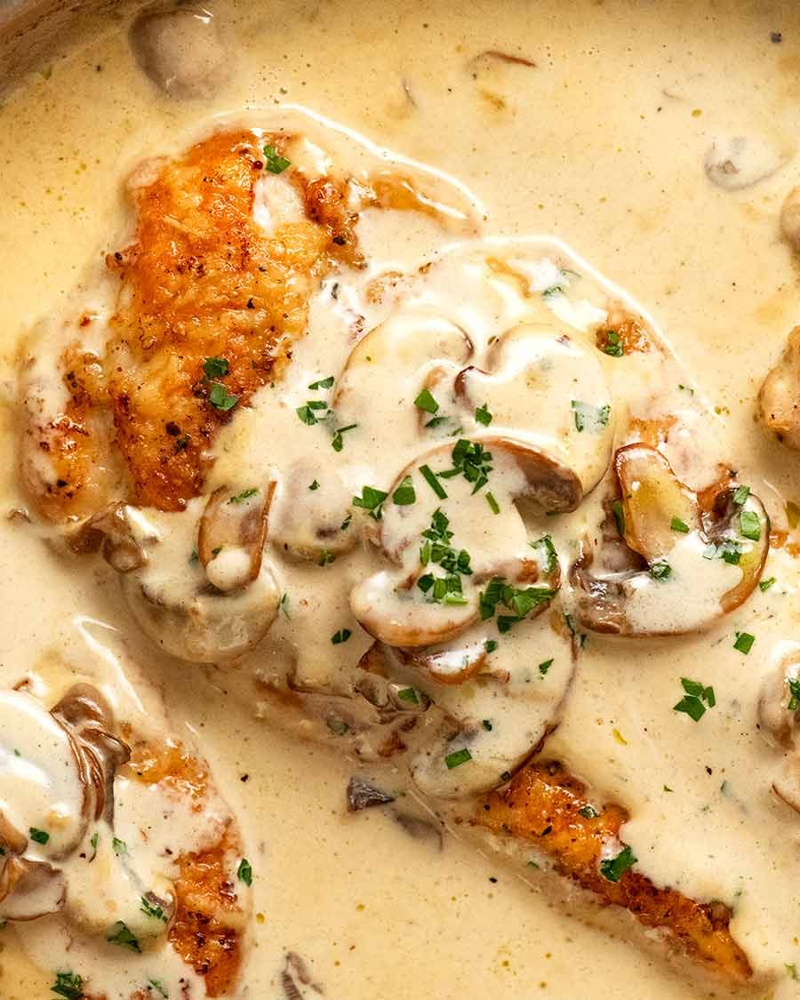Chicken Breast in Creamy Mushroom Sauce | RecipeTin Eats