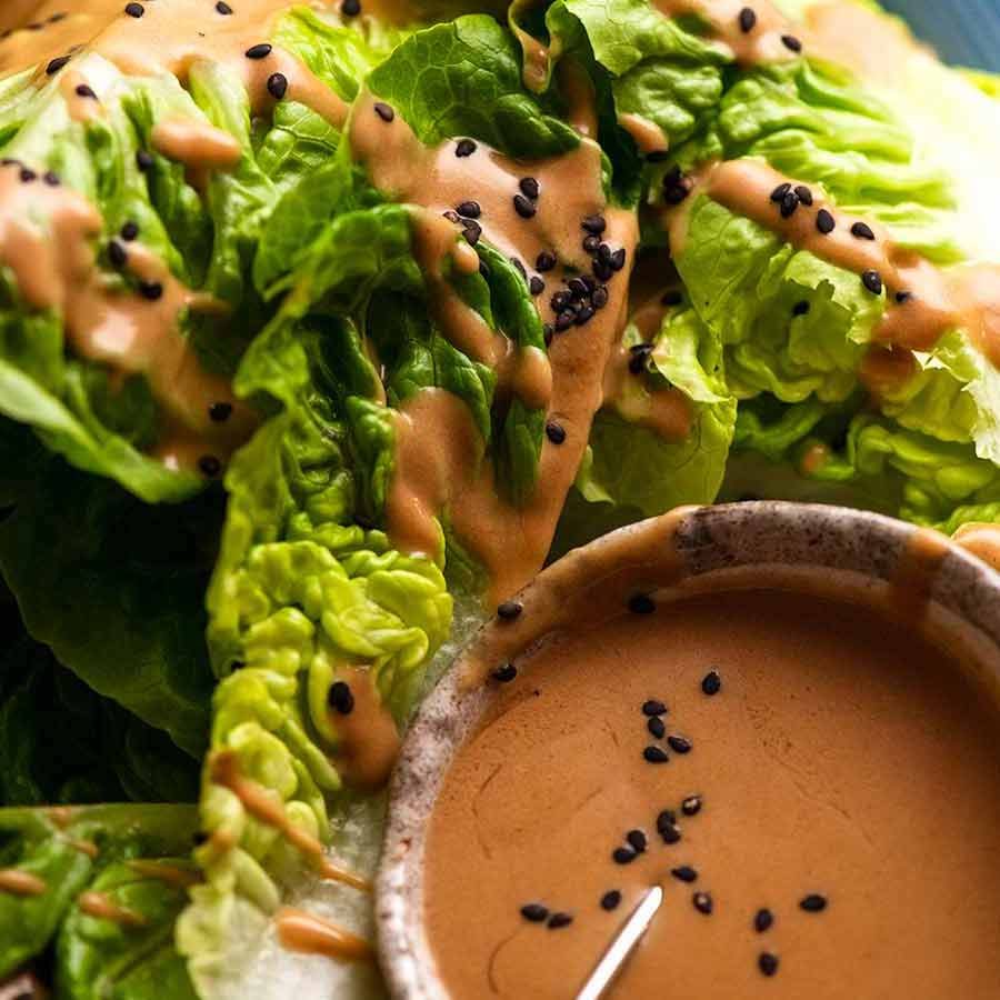 Spicy Joint's Creamy Sesame Sauce Lettuce Salad | RecipeTin Eats