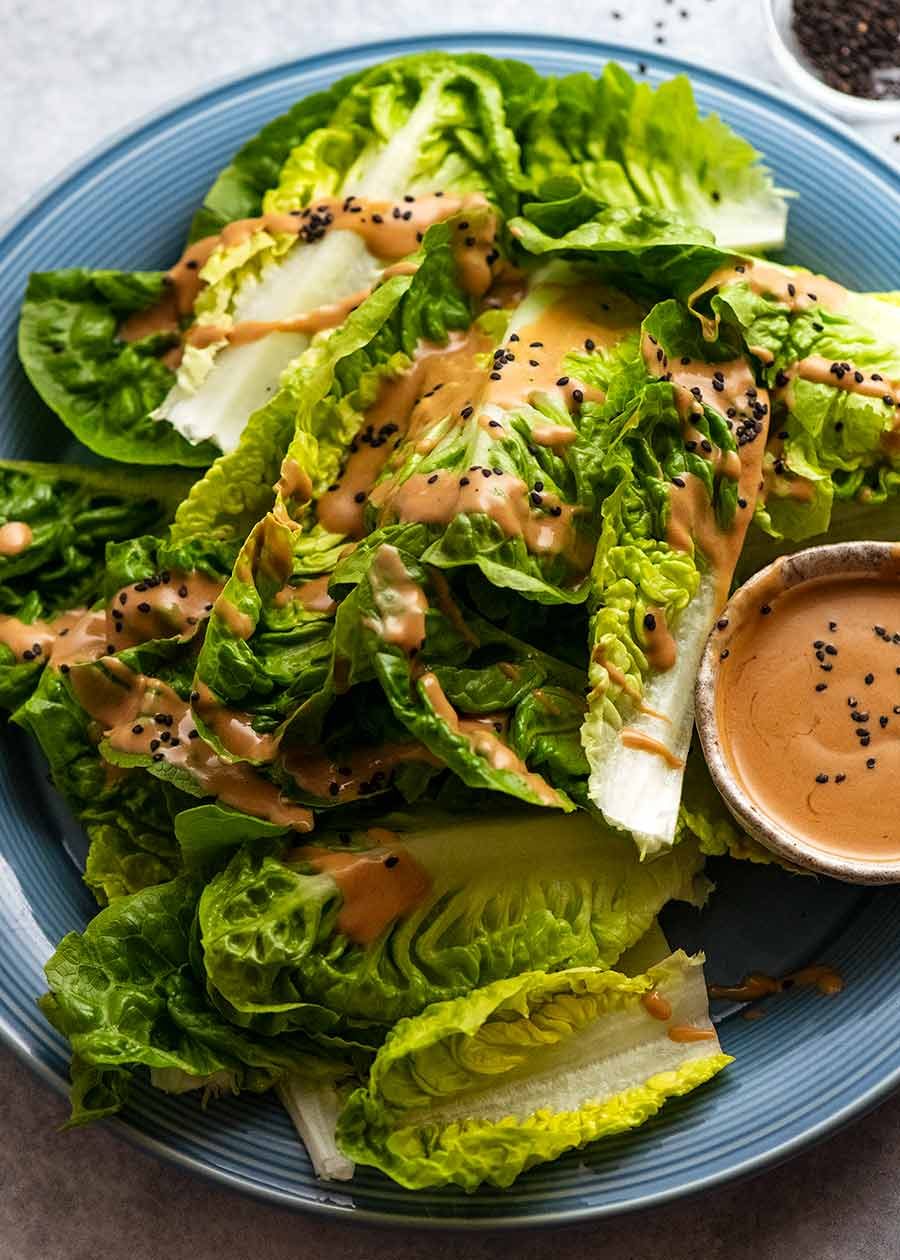 Spicy Joint's Creamy Sesame Sauce Lettuce Salad | RecipeTin Eats