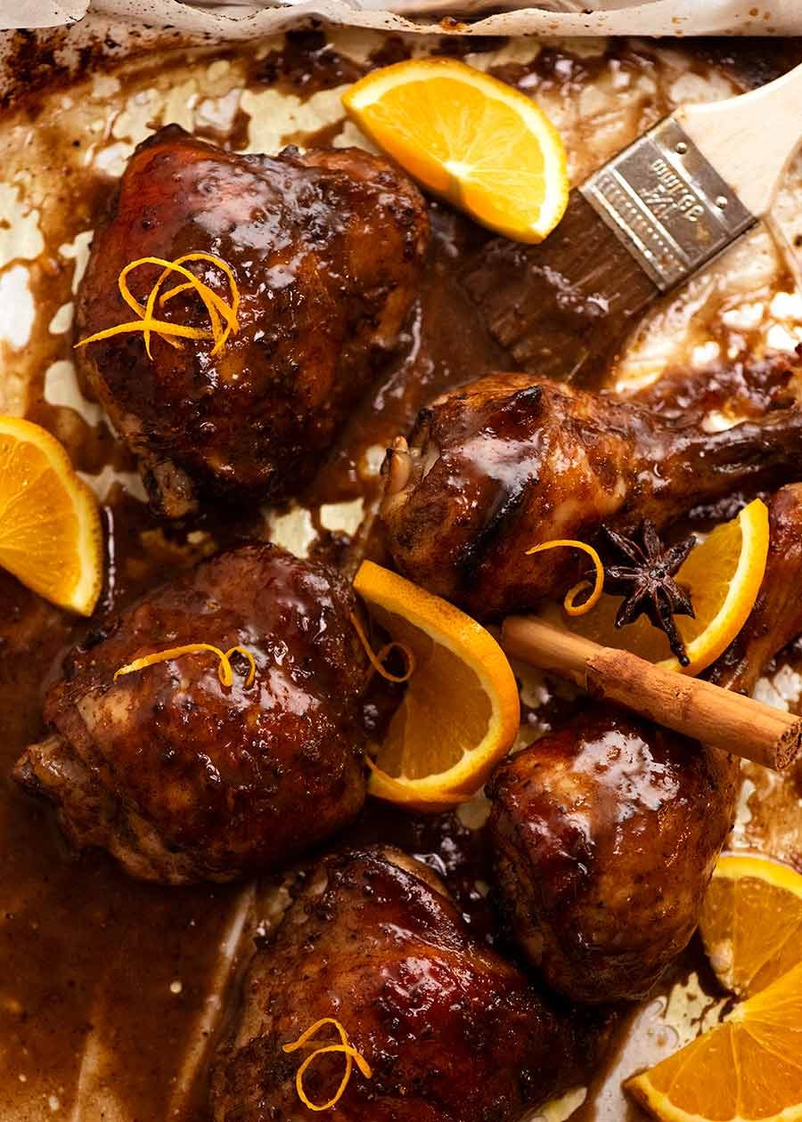 Sticky Glazed Christmas Chicken | RecipeTin Eats