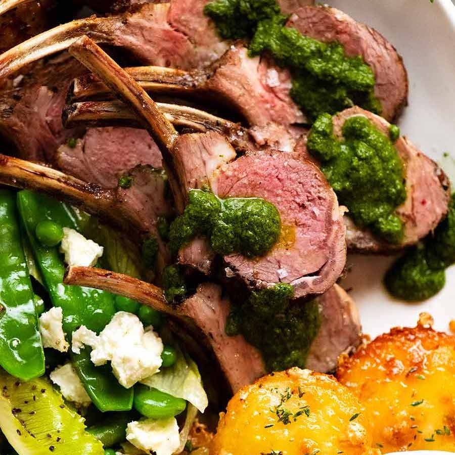 Rosemary Garlic Marinated Rack of Lamb (Roasted) | RecipeTin Eats