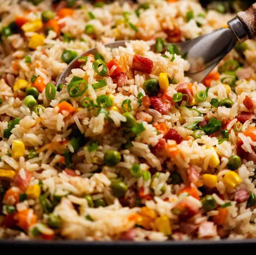 Emergency "Dump & Bake" Fried Rice | RecipeTin Eats