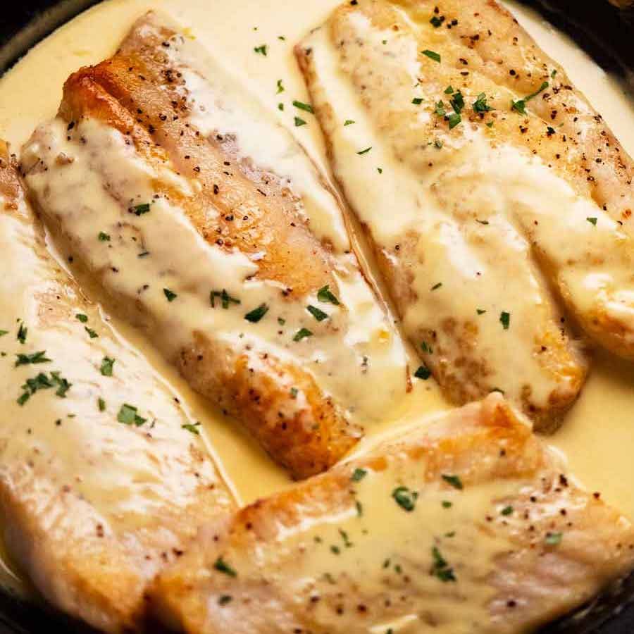 Fish with White Wine Sauce | RecipeTin Eats