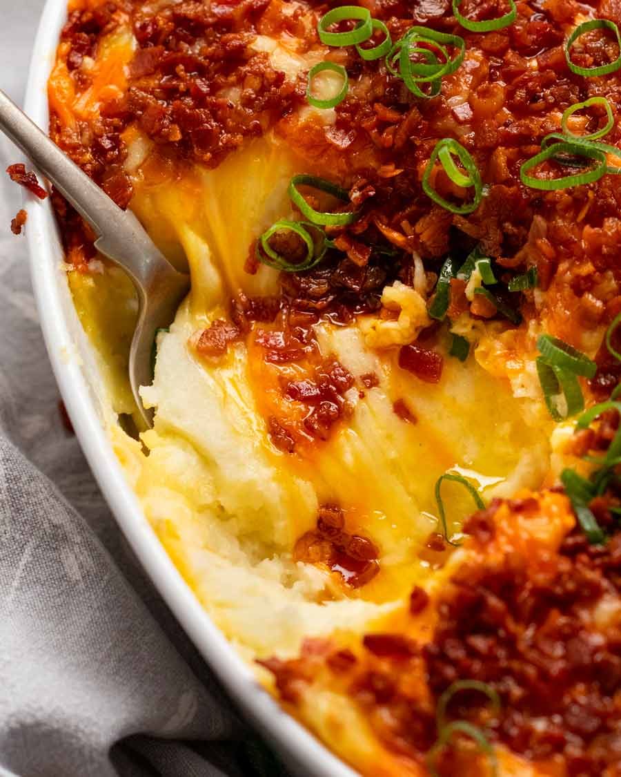Make-ahead Mashed Potato Casserole | RecipeTin Eats