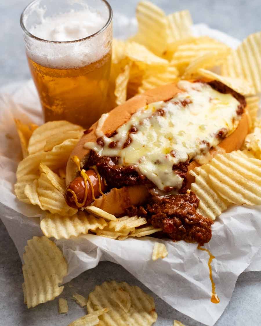 Chili dogs | RecipeTin Eats
