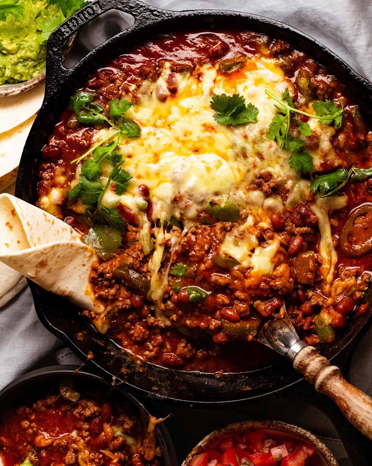 Cheesy Mexican beef and bean bake | RecipeTin Eats