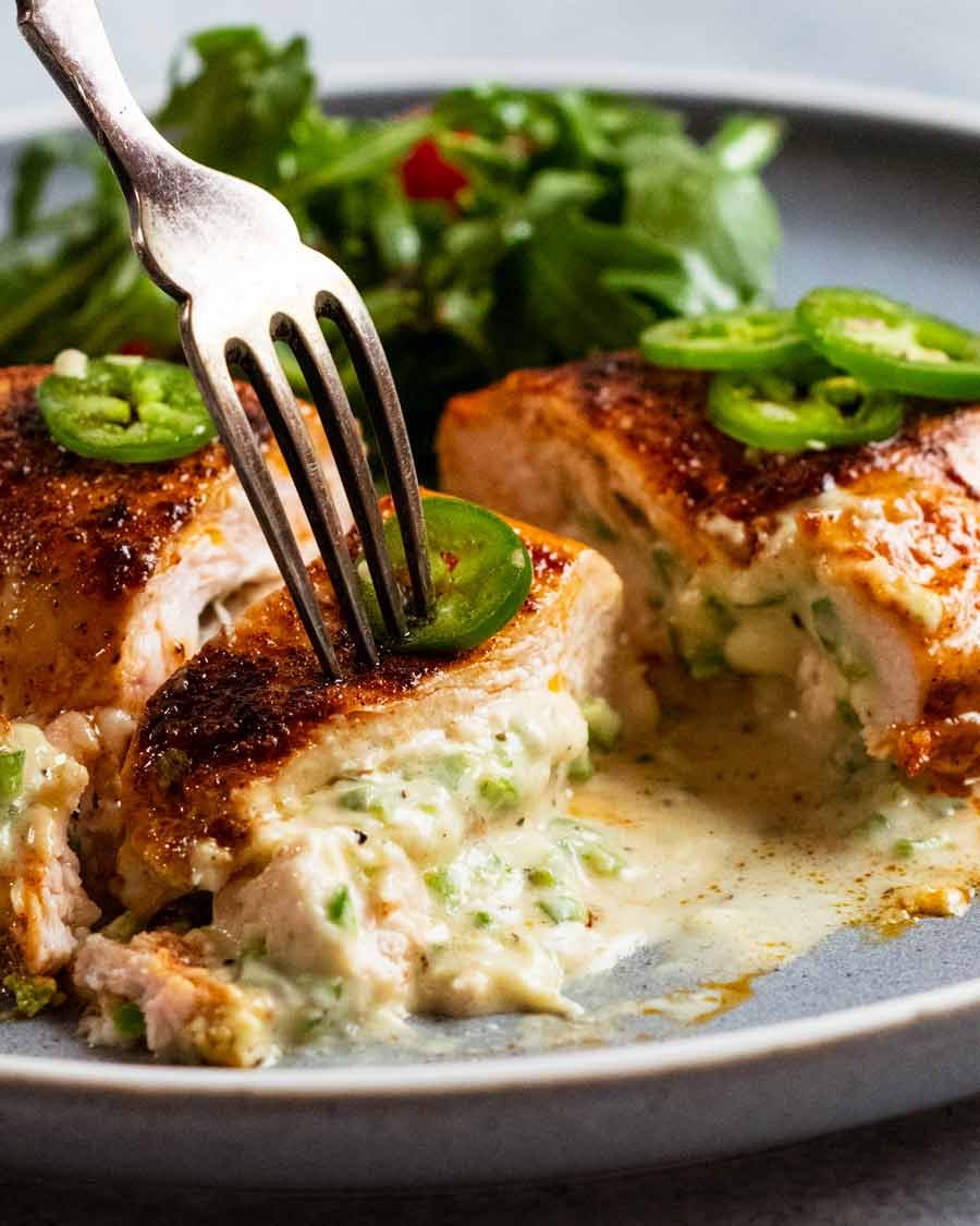 Jalapeno popper stuffed chicken | RecipeTin Eats