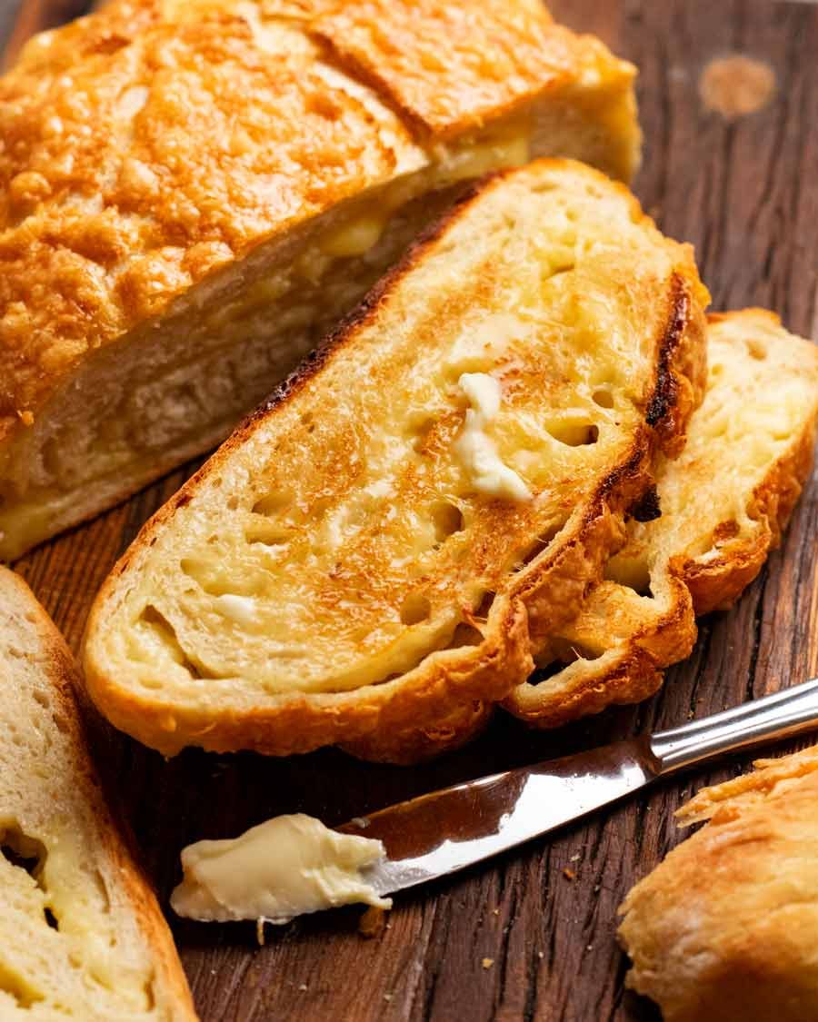 Cheese Bread (no knead!) | RecipeTin Eats
