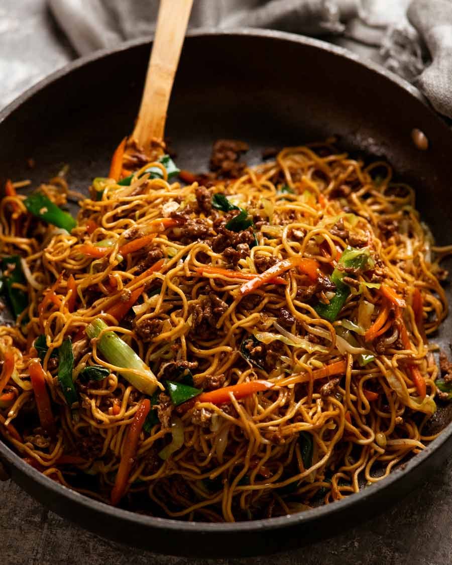 Beef chow mein - great mince/ground beef recipe! | RecipeTin Eats