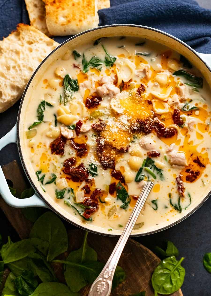 Creamy Tuscan Chicken Soup RecipeTin Eats Creamy Tuscan Chicken Soup RecipeTin Eats