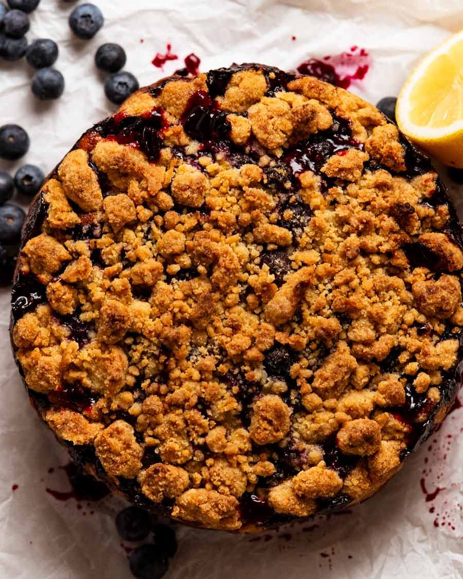 Bursting Blueberry Crumb Cake | RecipeTin Eats