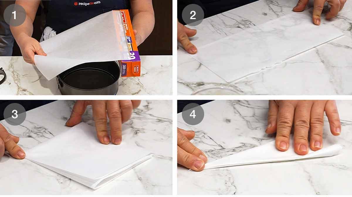 How to line a cake pan with paper | RecipeTin Eats